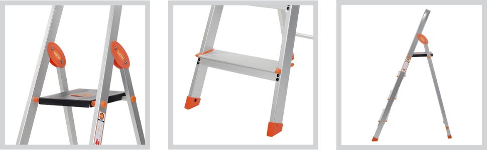 Advance Carbon-4 Step Foldable Aluminium Ladder For Home – Bathla Home