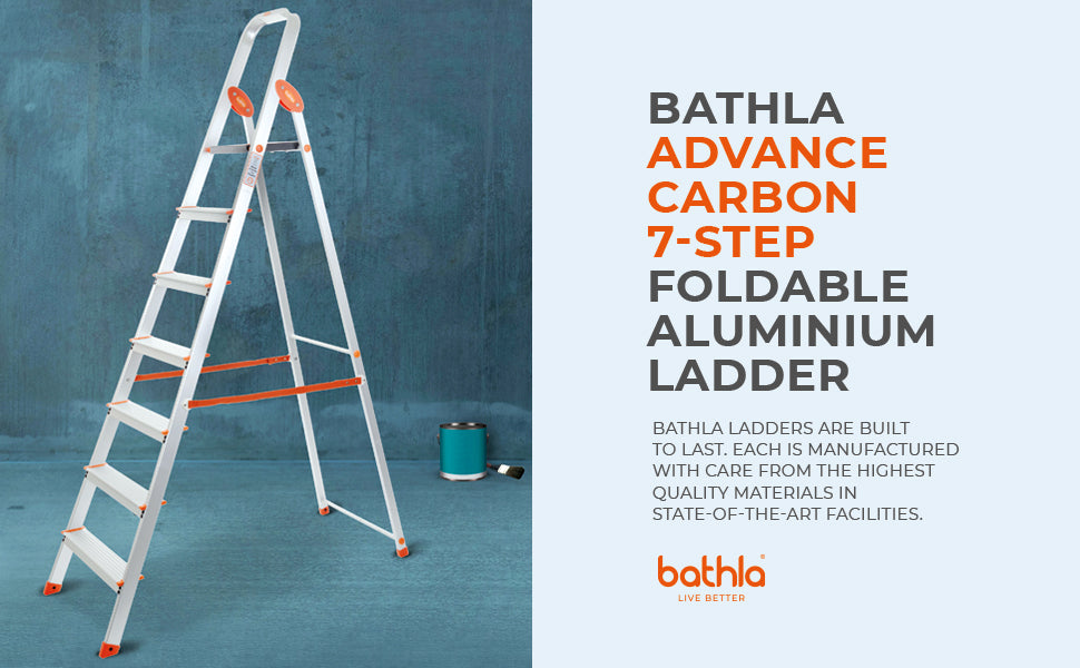 7 Step Foldable Aluminium Ladder – Bathla Home