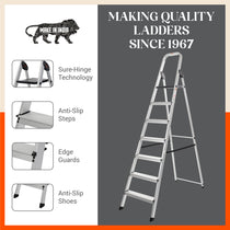 Bathla 7 Feet Aluminium Ladder | 7 Step Ladder – Bathla Home