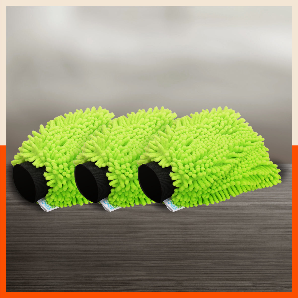 Spic & Span Multi Purpose Micro Fiber Cleaning Glove (Flourescent Gree ...