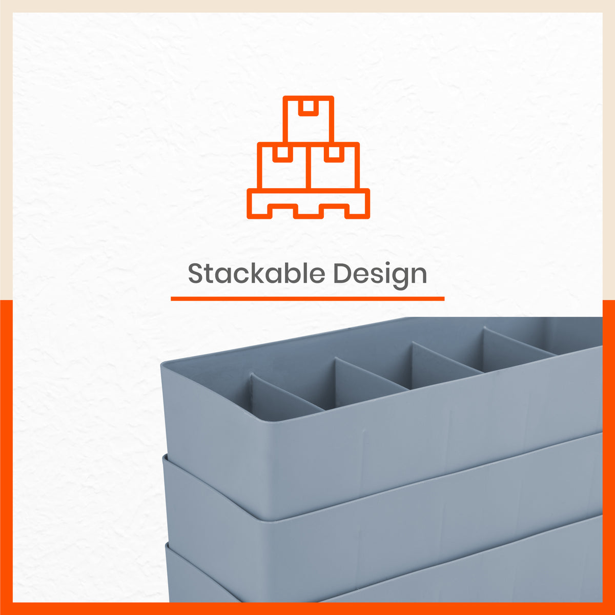 Stomo Dori Multi-Purpose Stackable Drawer Organizer For Home | Ash - S ...