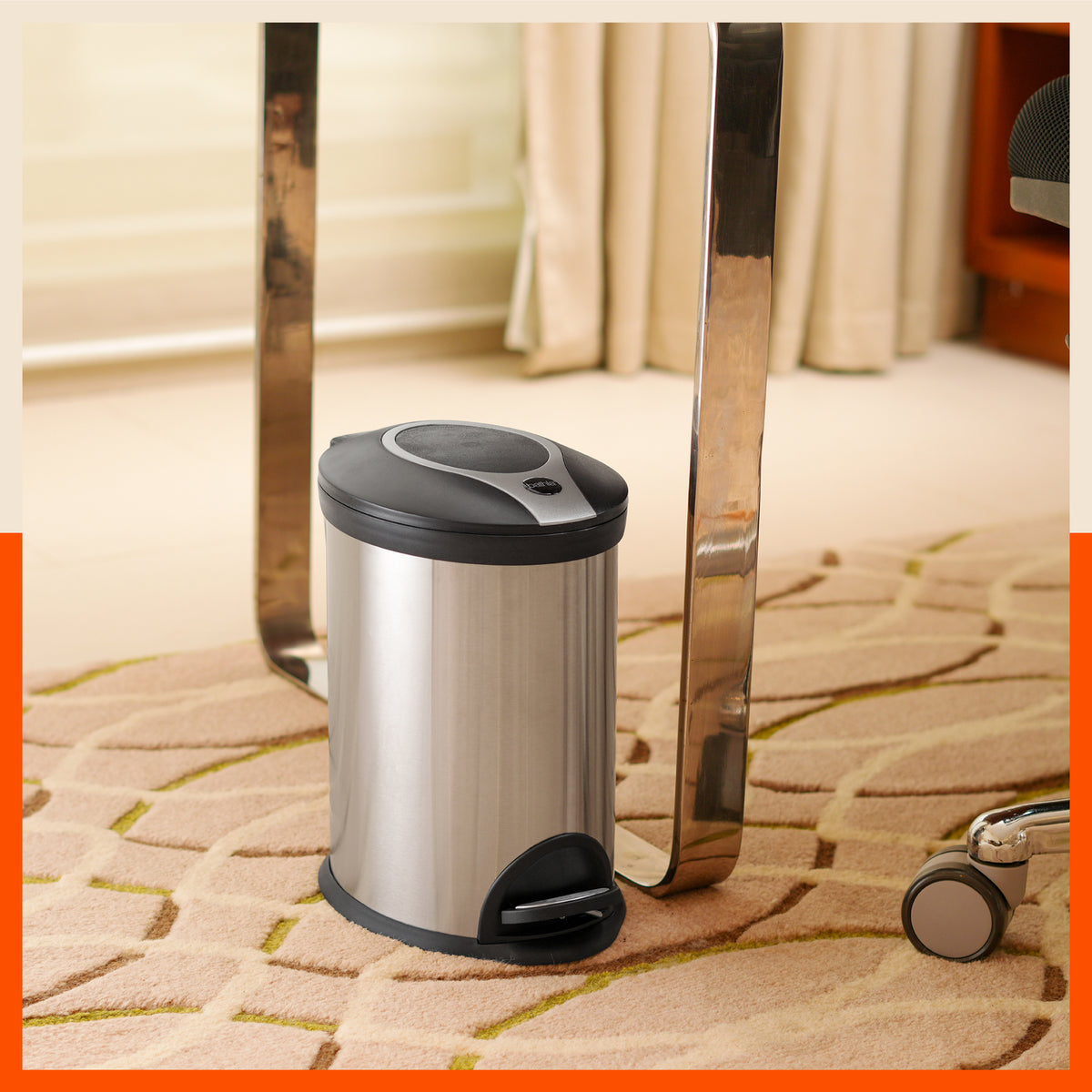 Bathla Contempo Stainless Steel Pedal Step Dustbin For Home - Small (5 ...