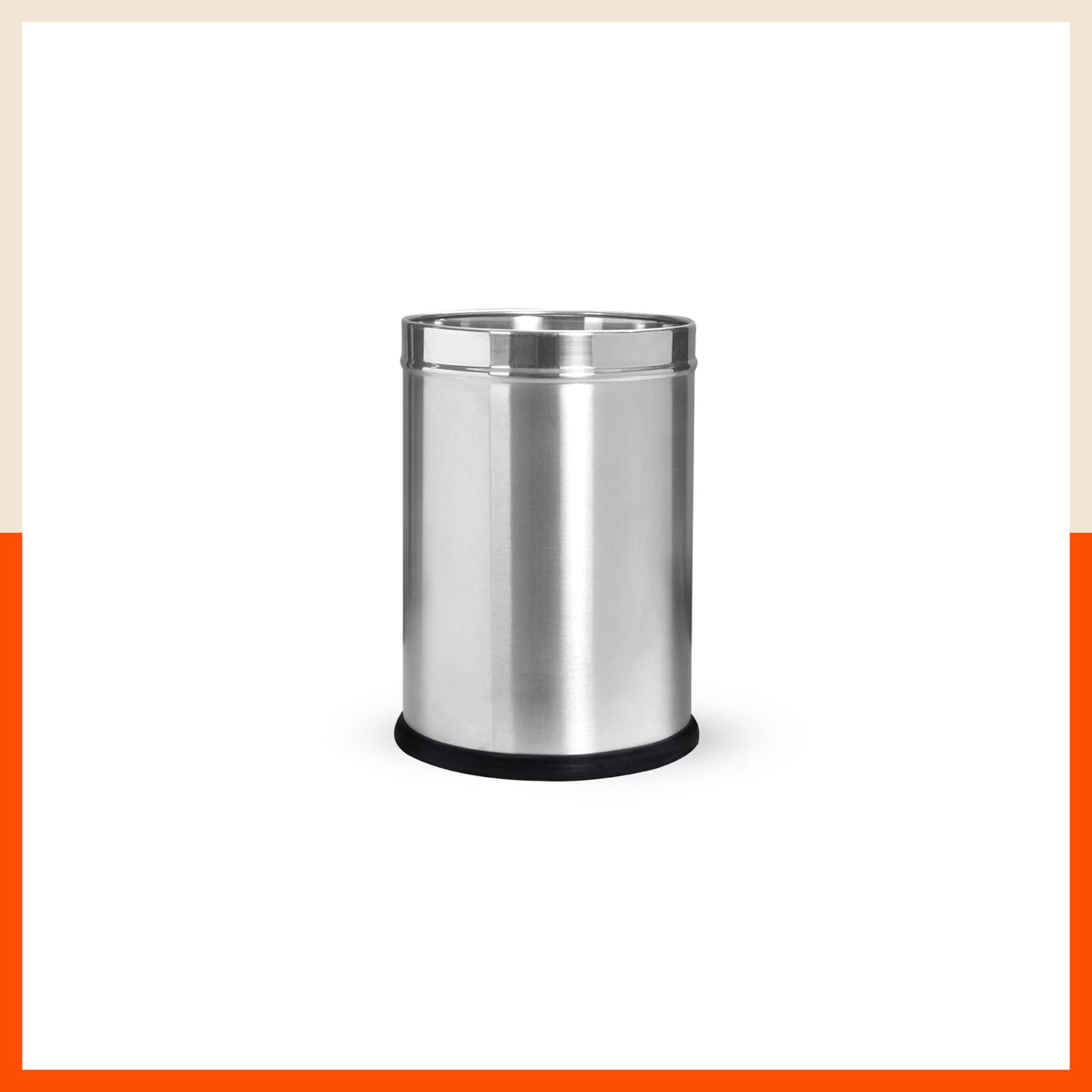 Bathla Stainless Steel Open Dustbin for Home, Office & Kitchen - 5 Lit ...
