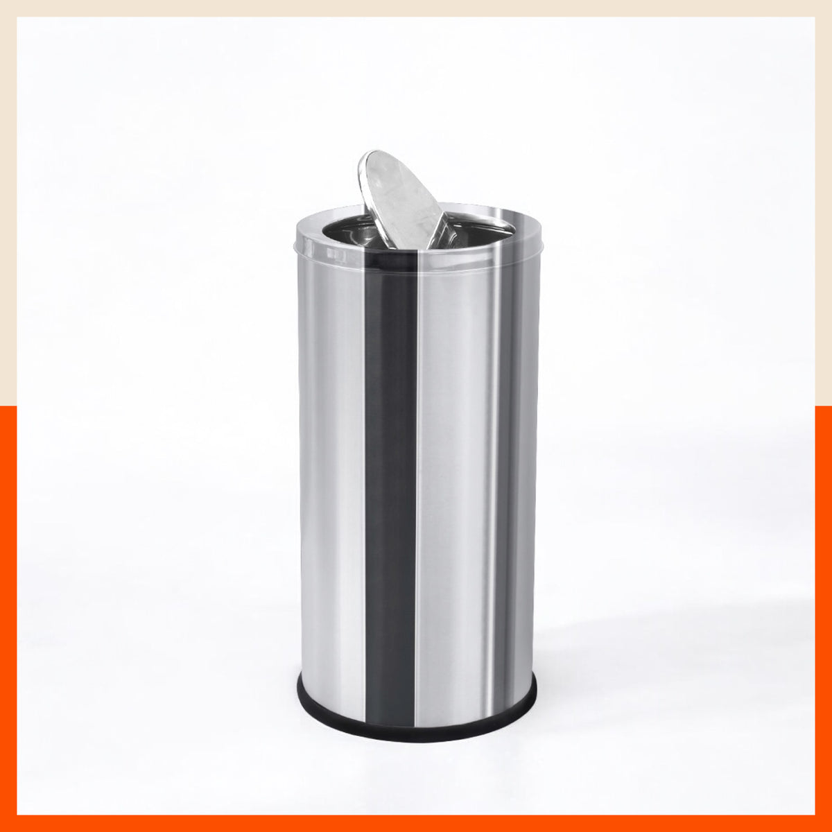 Bathla Stainless Steel Swing Dustbin with Lid for Home, Office ...