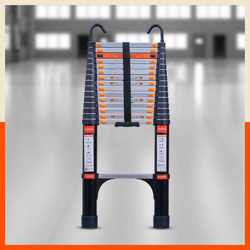 Bathla 23.6 ft Aluminium Telescopic Ladder | Portable & Compact ...