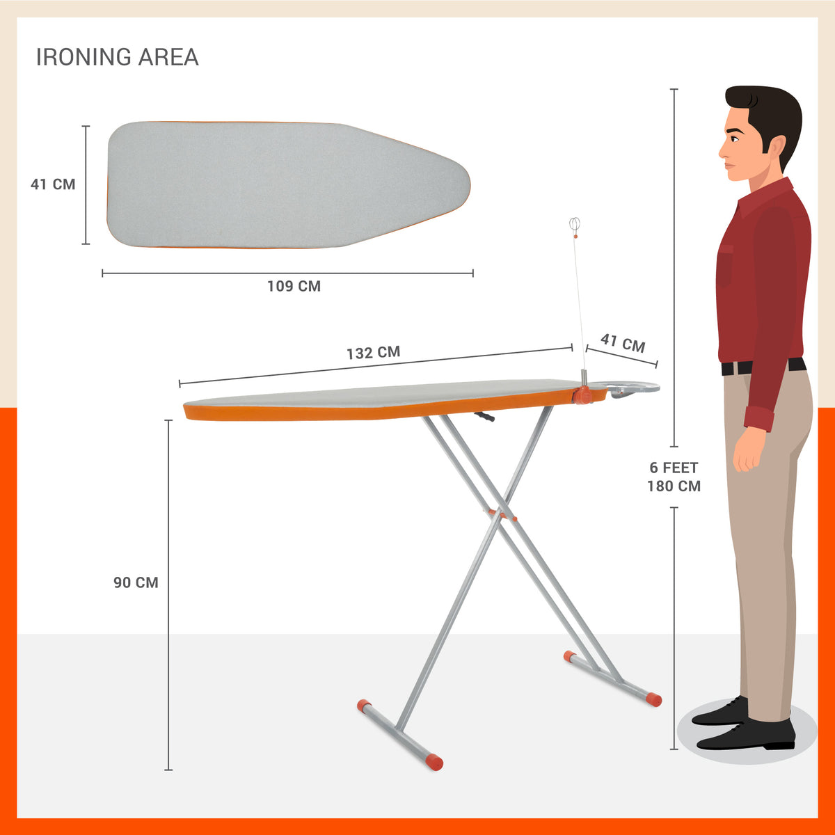 Bathla X-Pres Ace Prime - Foldable Ironing Board For Home (Silver & Gr ...