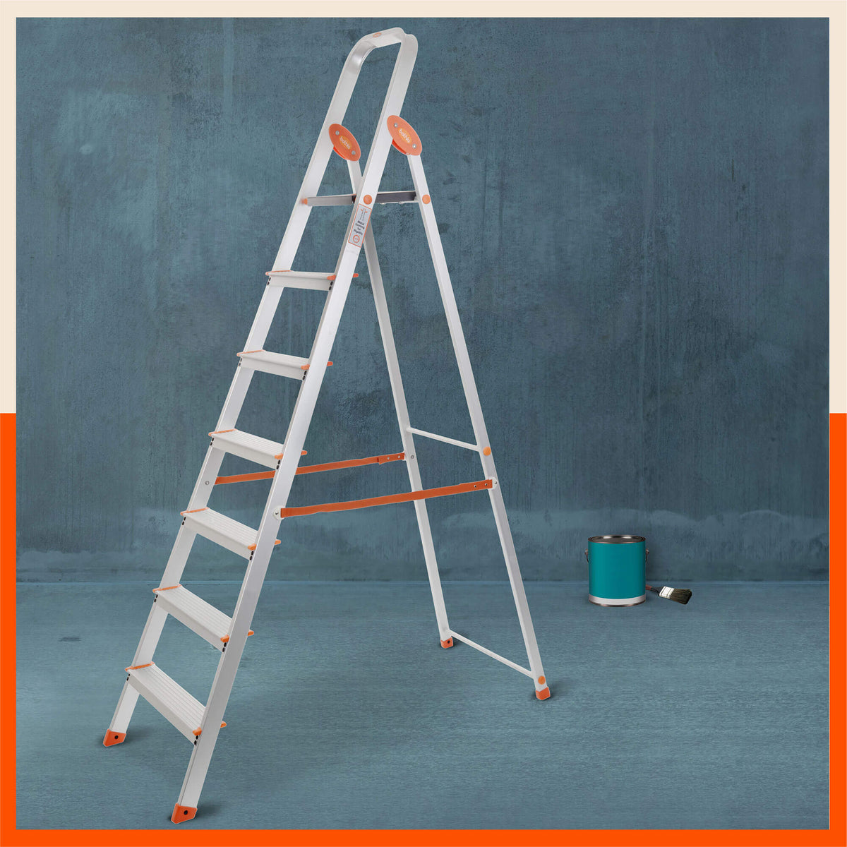 7 Step Foldable Aluminium Ladder Bathla Home 7-step-foldable-aluminium-ladder-bathla-home