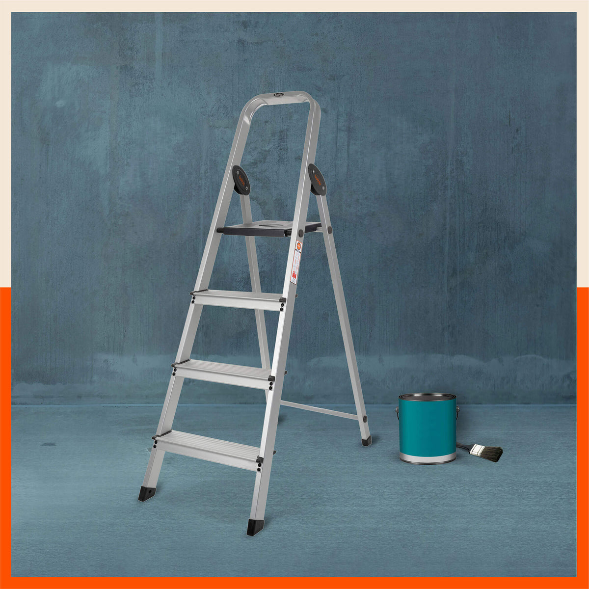 Advance Carbon 4-Step Foldable Aluminium Ladder – Bathla Home