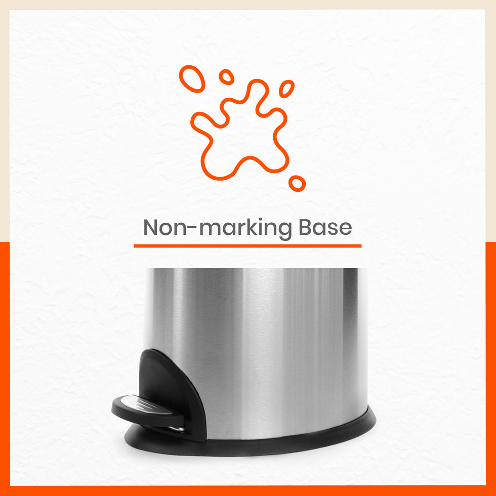 Bathla Contempo Stainless Steel Pedal Step Dustbin For Home - Small (5 ...