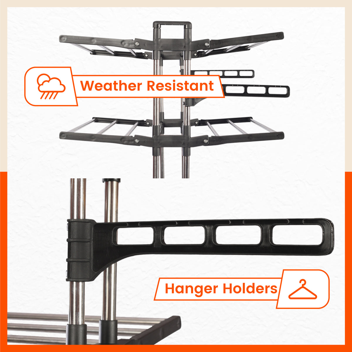 Mobidry Terra 3 Level Stainless Steel Modular Cloth Drying Stand ...