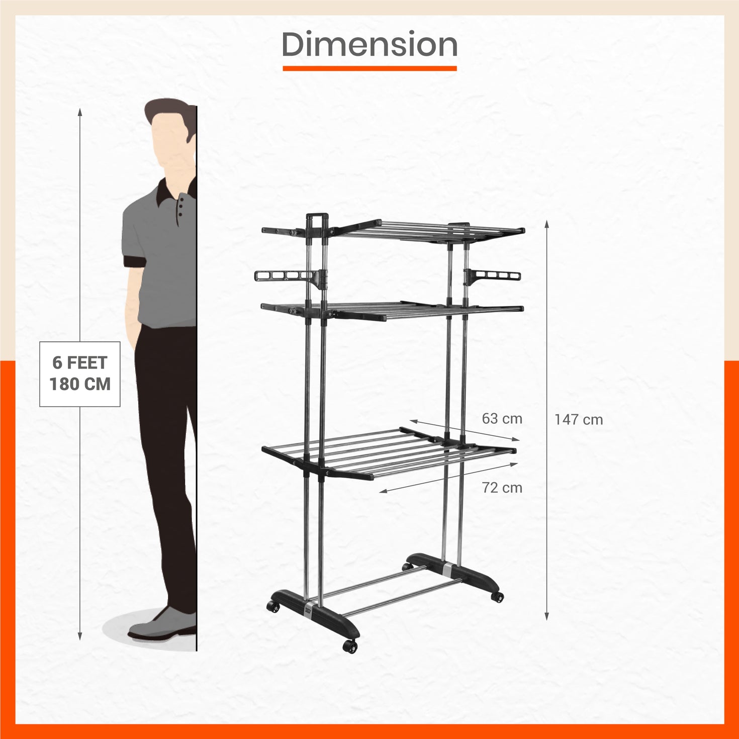 Mobidry Terra 3 Level Stainless Steel Modular Cloth Drying Stand ...