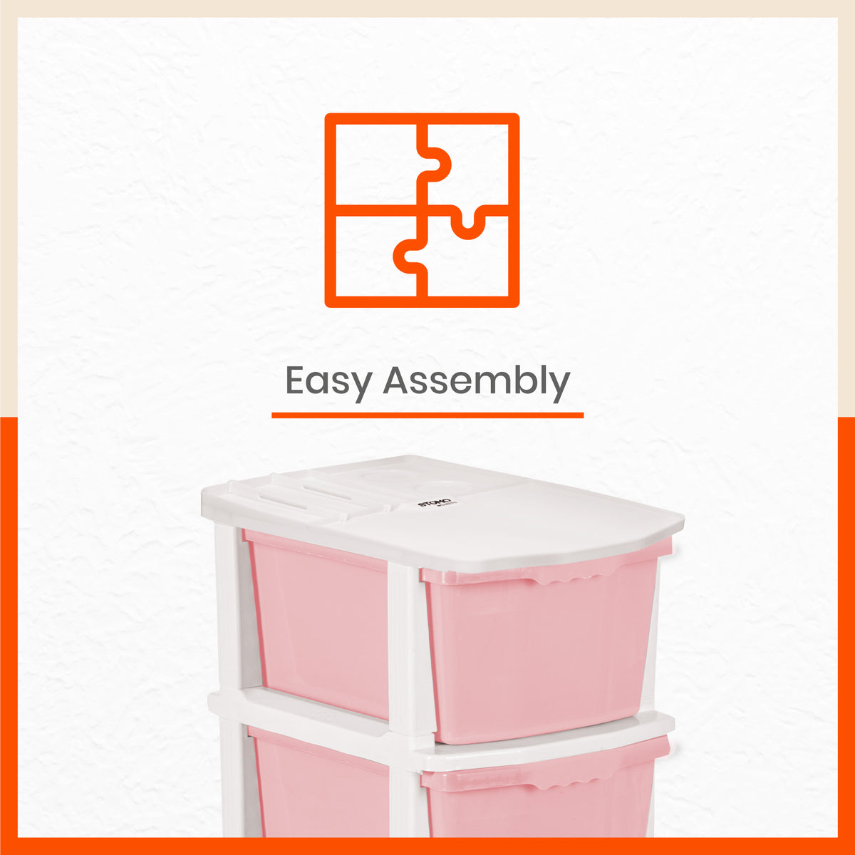 Stomo 3 Drawer Multi-Purpose Storage Organizer for Home and Office (Pe ...