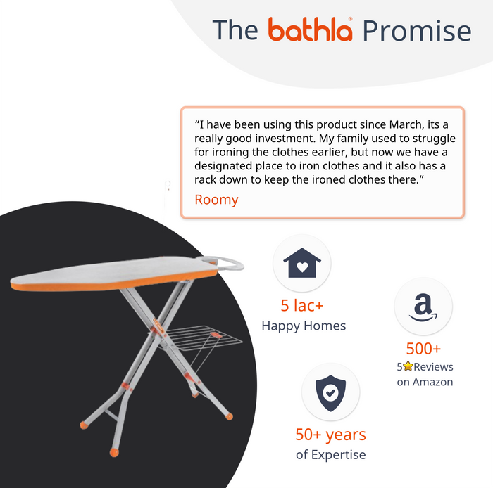 Bathla X-Pres Ace Ironing Board | Foldable & Height Adjustable | Table ...